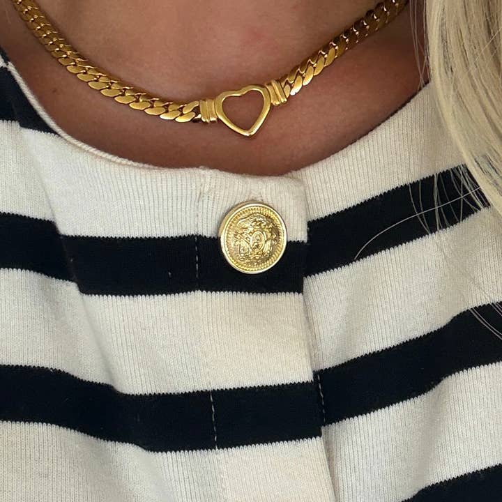Small Open Heart Necklace — Evelyn Rose Boutique